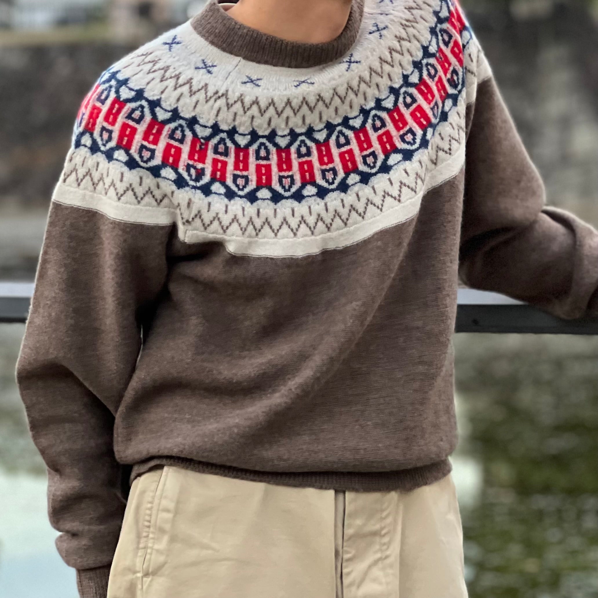 《A sweater that adults want to wear》NORDIC SWEATER - SNOW PATTERN ...